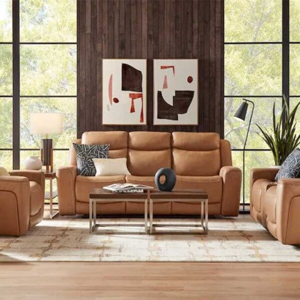 Davidson Leather Reclining Sofa From Drew & Jonathan